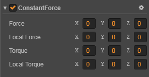 ConstantForce Component Reference · Creator Manual